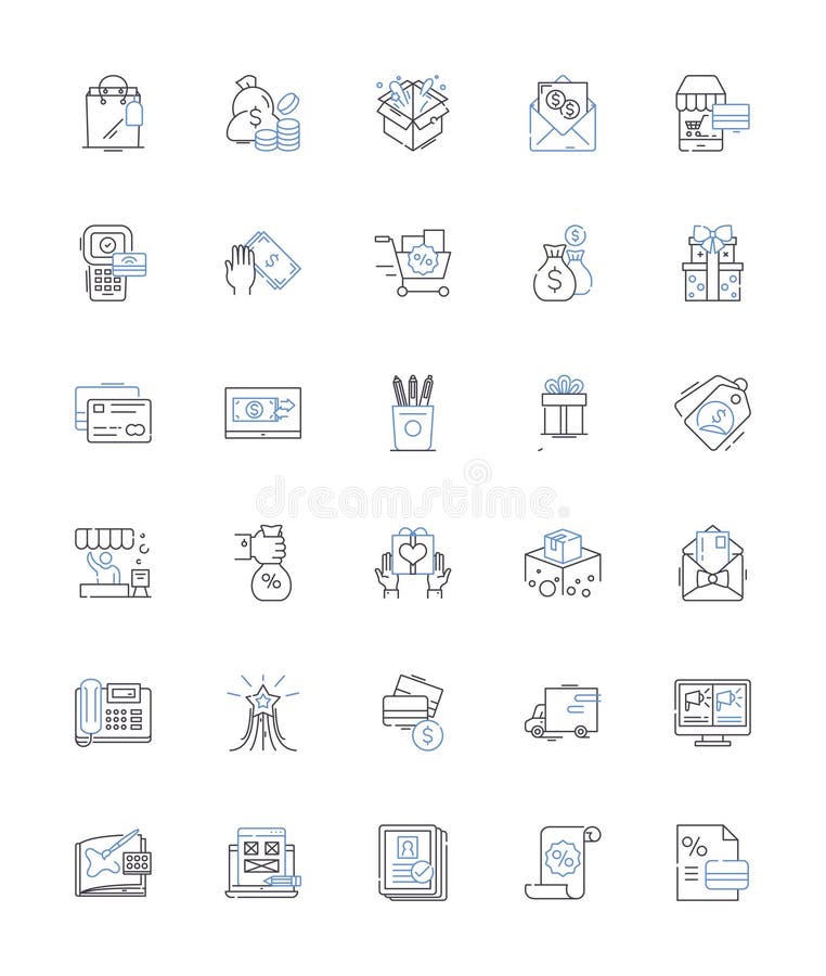 Customer Services Line Icons Collection. Satisfaction, Communication ...