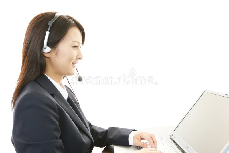 Customer services operator stock image. Image of customer - 38973675