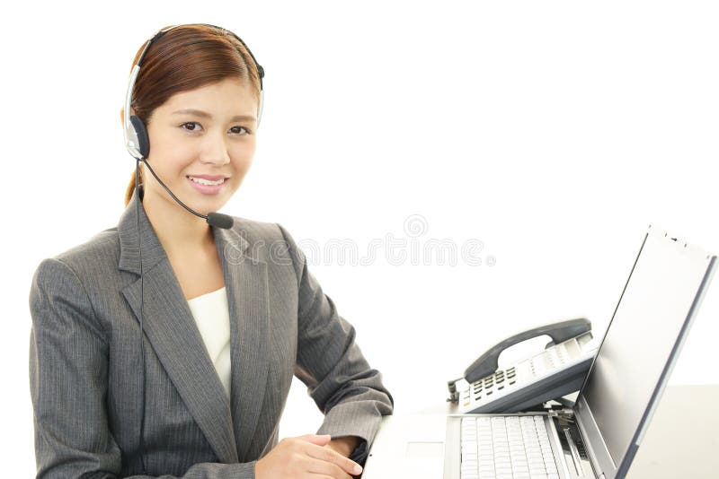 Customer services operator stock photo. Image of happy - 37993372