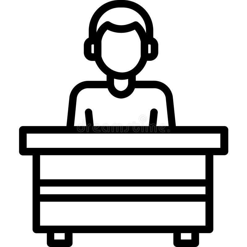 Customer Services Outline Vector Icon that Can Easily Edit or Modify ...