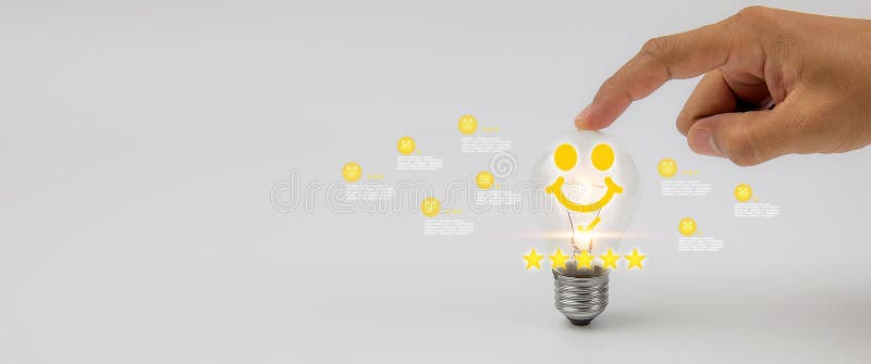 Customer Services Rating Feedback Satisfaction Survey on Light Bulb for ...