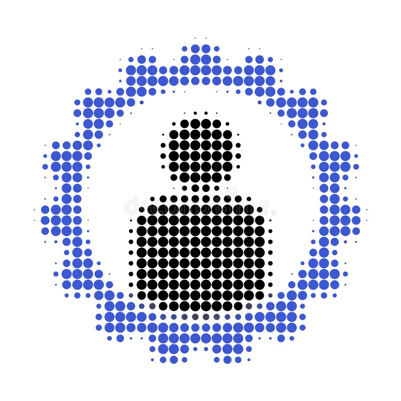 Customer Setup Gear Halftone Dotted Icon Stock Vector - Illustration of ...