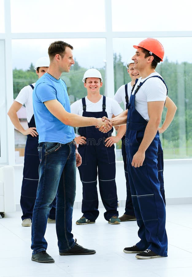 Customer Shaking Hands stock image. Image of indoor, customer - 63793861
