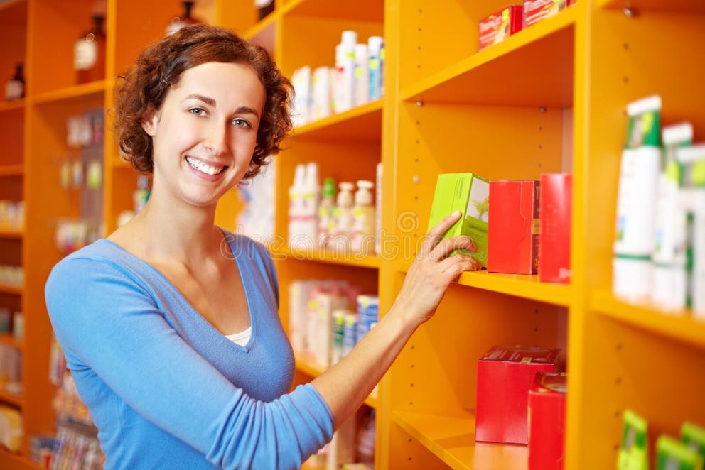 Customer at Shelf in Drugstore Stock Photo - Image of hold, packaging ...