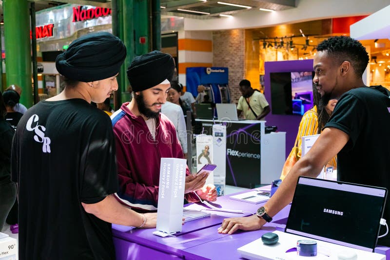 Customer Shopping for Mobile Phone in Retail Store. Editorial Stock ...