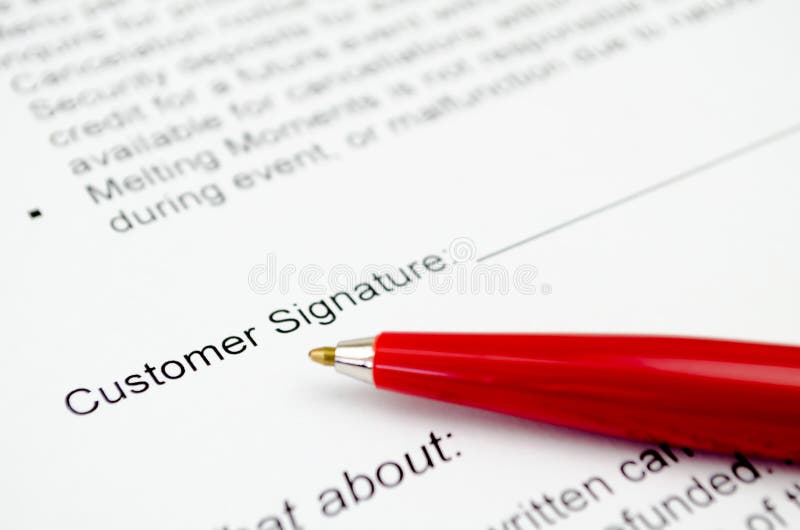 Customer signature stock image. Image of document, black - 55156625