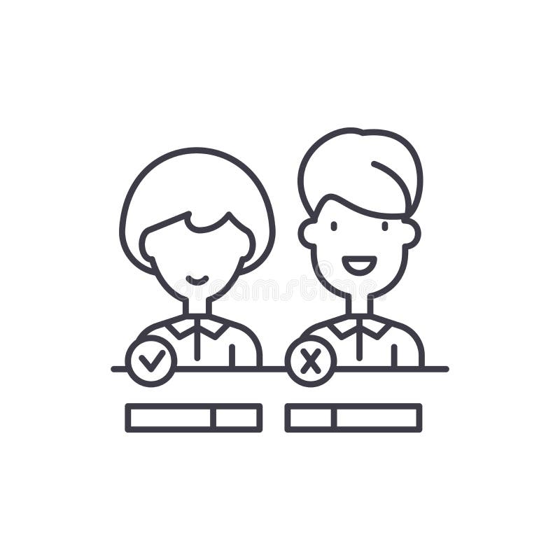 Customer Status Line Icon Concept. Customer Status Vector Linear ...