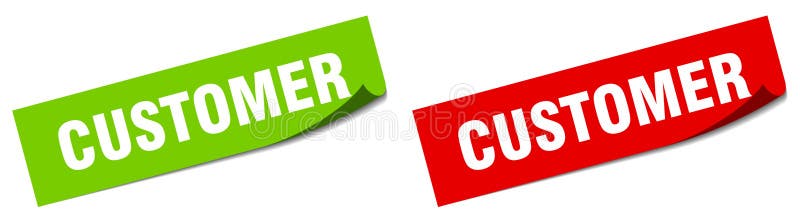Customer Sticker. Customer Sign Set Stock Vector - Illustration of ...