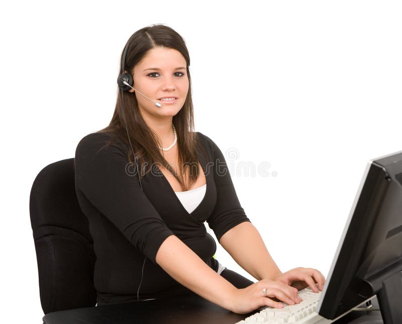 Customer Support stock image. Image of customer, girl - 17668527