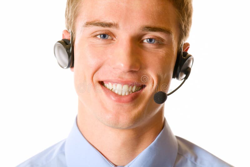 Customer support stock image. Image of isolation, smile - 4261369