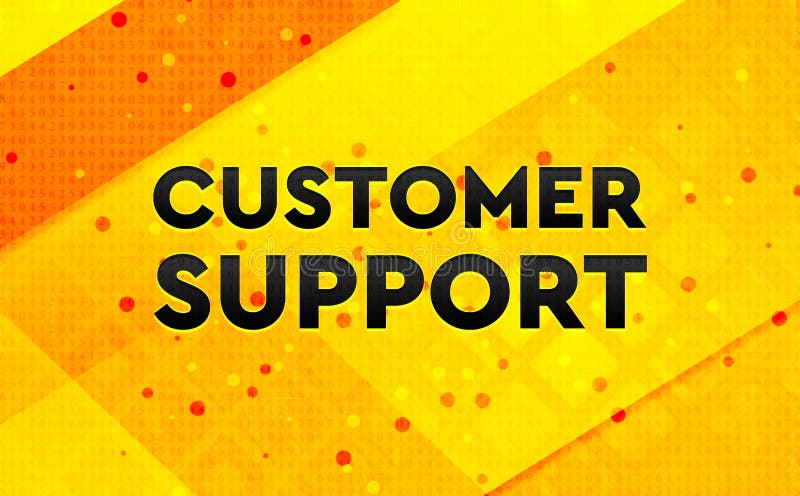 Customer Care Abstract Digital Banner Yellow Background Stock ...