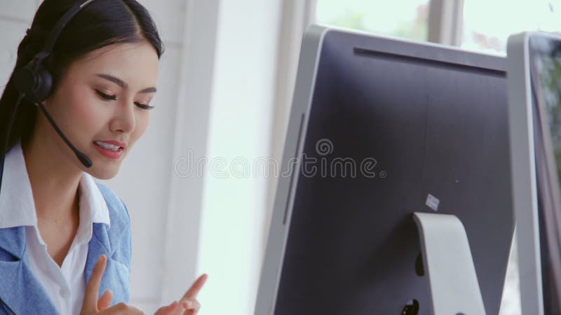 Customer Support Agent or Call Center with Headset Stock Photo - Image ...