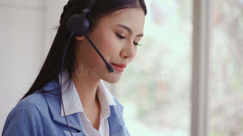 Customer Support Agent or Call Center with Headset Stock Image - Image ...