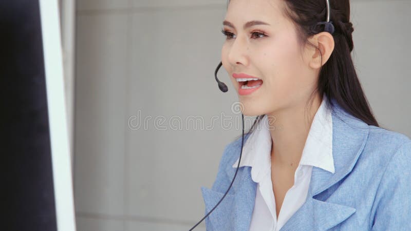 Customer Support Agent or Call Center with Headset Stock Image - Image ...