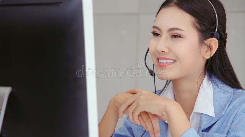 Customer Support Agent or Call Center with Headset Stock Photo - Image ...