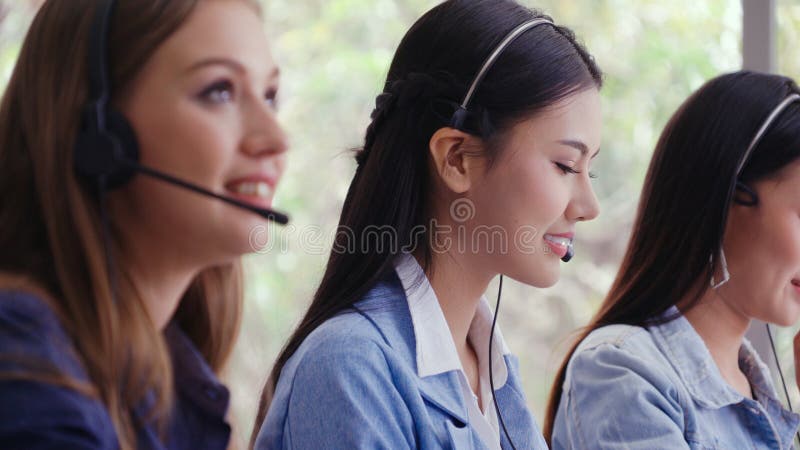Customer Support Agent or Call Center with Headset Stock Photo - Image ...
