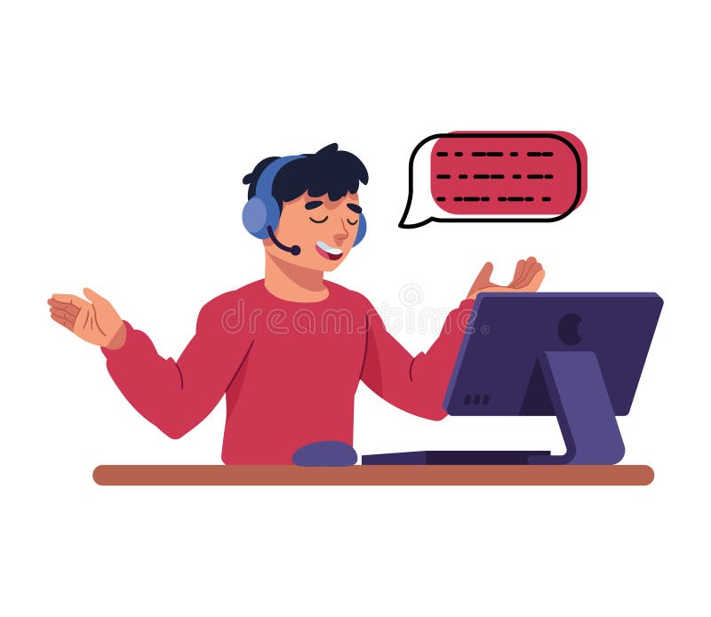 Customer support agent stock vector. Illustration of woman - 311519820