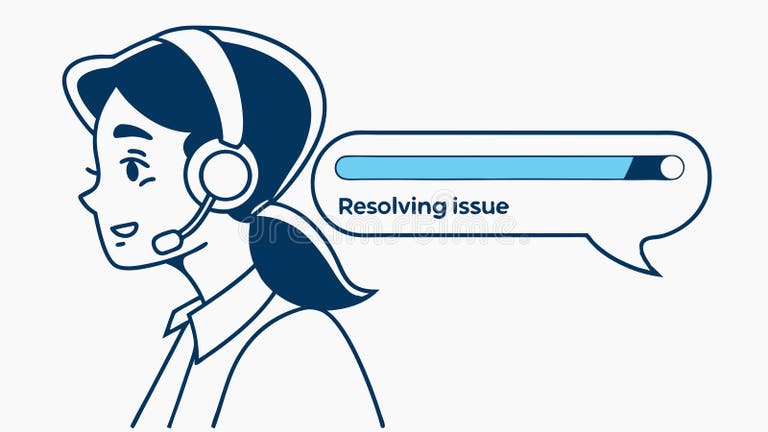 Customer Support Agent Resolving Issue, Vector Design Generative AI ...