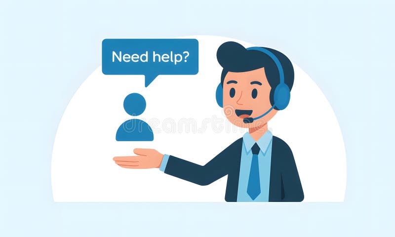 Customer Support Assistance Stock Illustration - Illustration of brand ...