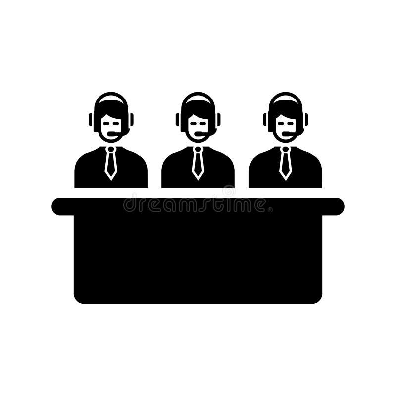 Customer Support Black Icon Design, Call Center , Hotline Stock Vector ...