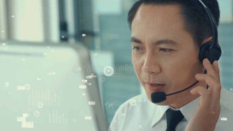 Customer Support Call Center Provide Data with Envisional Graphic Stock ...