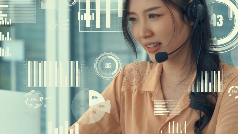 Customer Support Call Center Provide Data with Envisional Graphic Stock ...