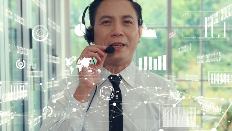 Customer Support Call Center Provide Data with Envisional Graphic Stock ...