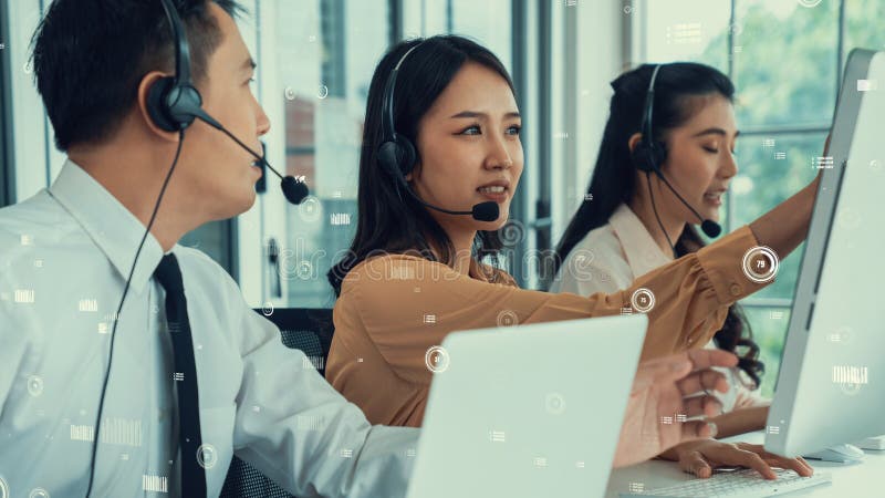 Customer Support Call Center Provide Data with Envisional Graphic Stock ...