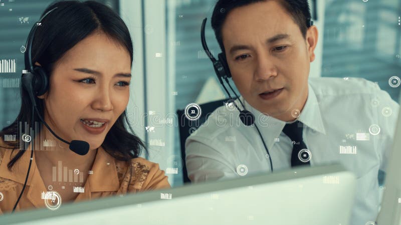 Customer Support Call Center Provide Data with Envisional Graphic Stock ...