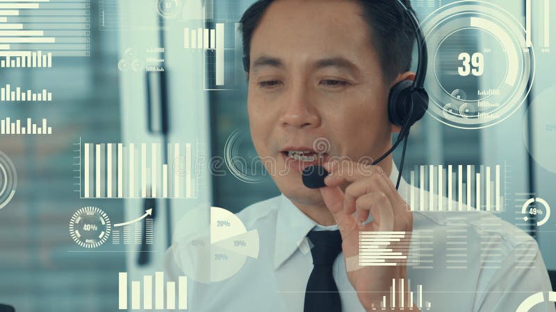 Customer Support Call Center Provide Data with Envisional Graphic Stock ...