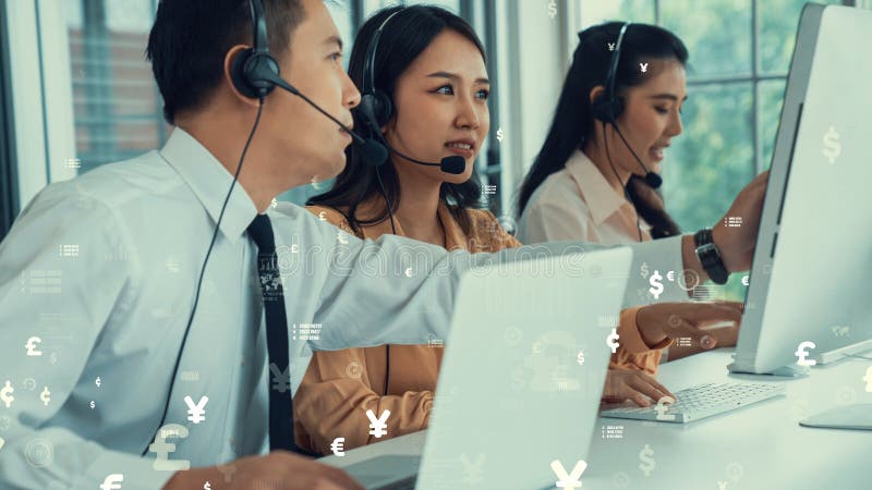 Customer Support Call Center Provide Data with Envisional Graphic Stock ...