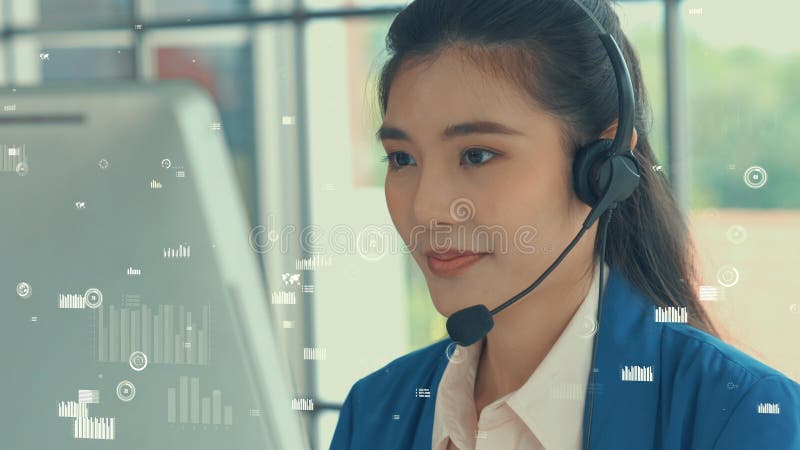 Customer Support Call Center Provide Data with Envisional Graphic Stock ...