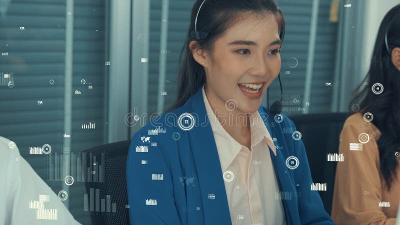 Customer Support Call Center Provide Data with Envisional Graphic Stock ...
