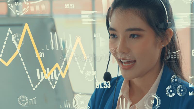 Customer Support Call Center Provide Data with Envisional Graphic Stock ...