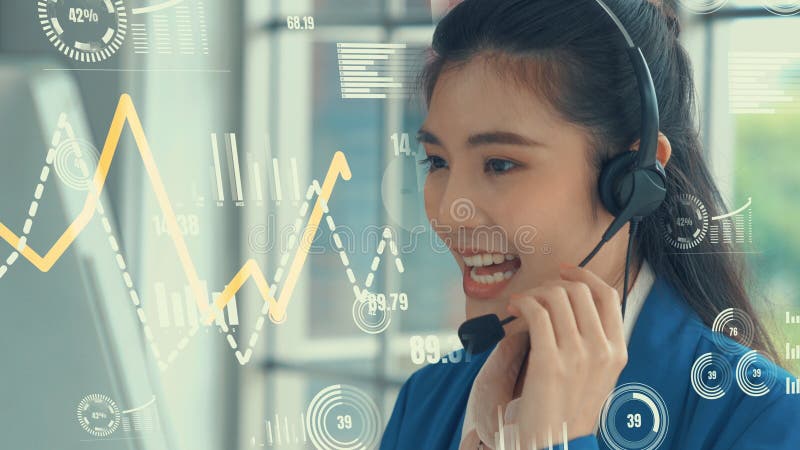 Customer Support Call Center Provide Data with Envisional Graphic Stock ...