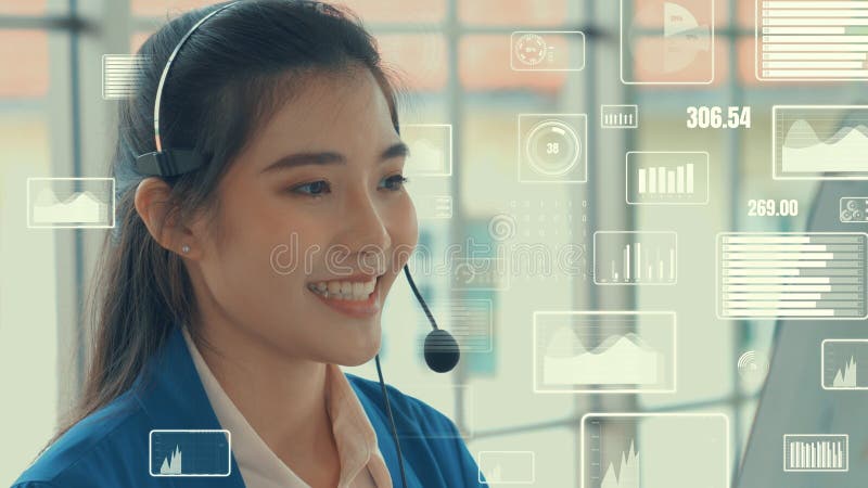 Customer Support Call Center Provide Data with Envisional Graphic Stock ...
