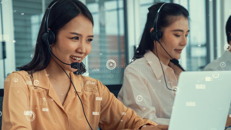 Customer Support Call Center Provide Data with Envisional Graphic Stock ...
