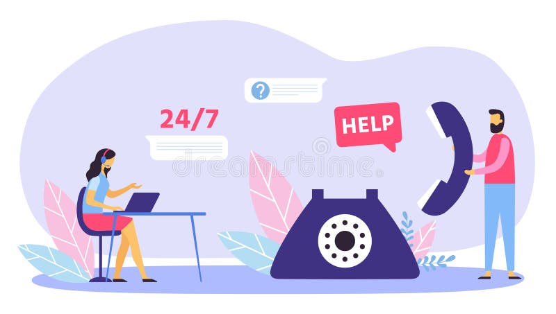 Woman Answering Phone Call Work Stock Illustrations – 157 Woman ...