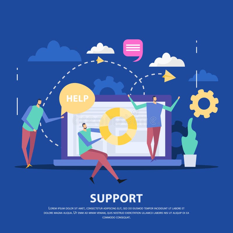 Support Center Vector Website Landing Page Design Template Stock Vector ...