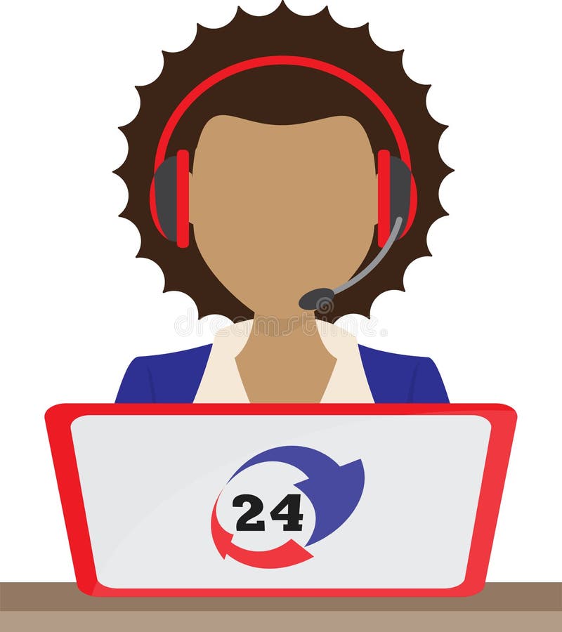 Customer Support Center Via Phone Operator Service Stock Vector ...