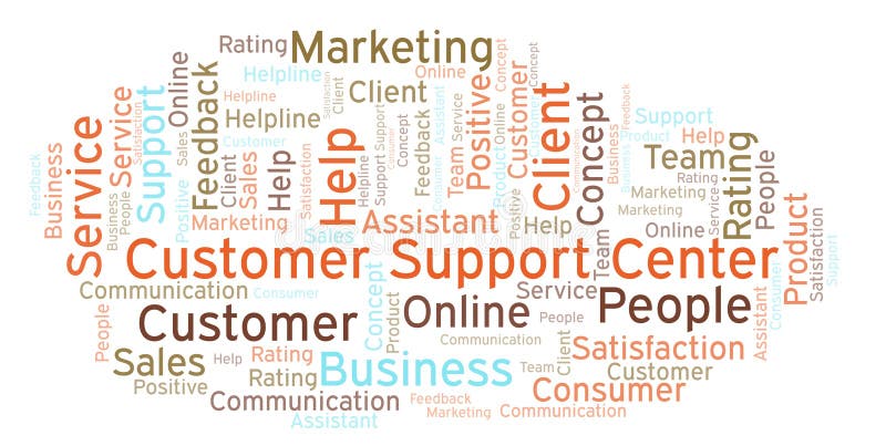 Customer Center Word Cloud. Stock Illustration - Illustration of ...