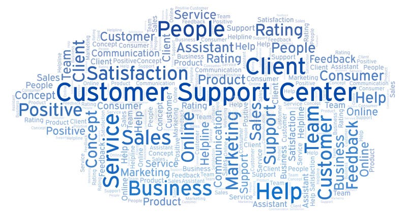 Customer Support Center Word Cloud. Stock Illustration - Illustration ...