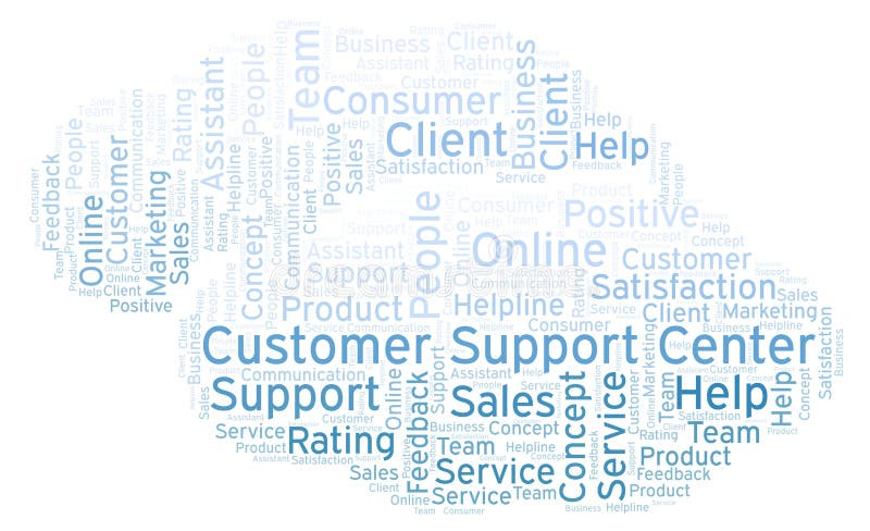 Customer Support Center Word Cloud. Stock Illustration - Illustration ...