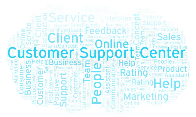 Customer Support Center Word Cloud. Stock Illustration - Illustration ...