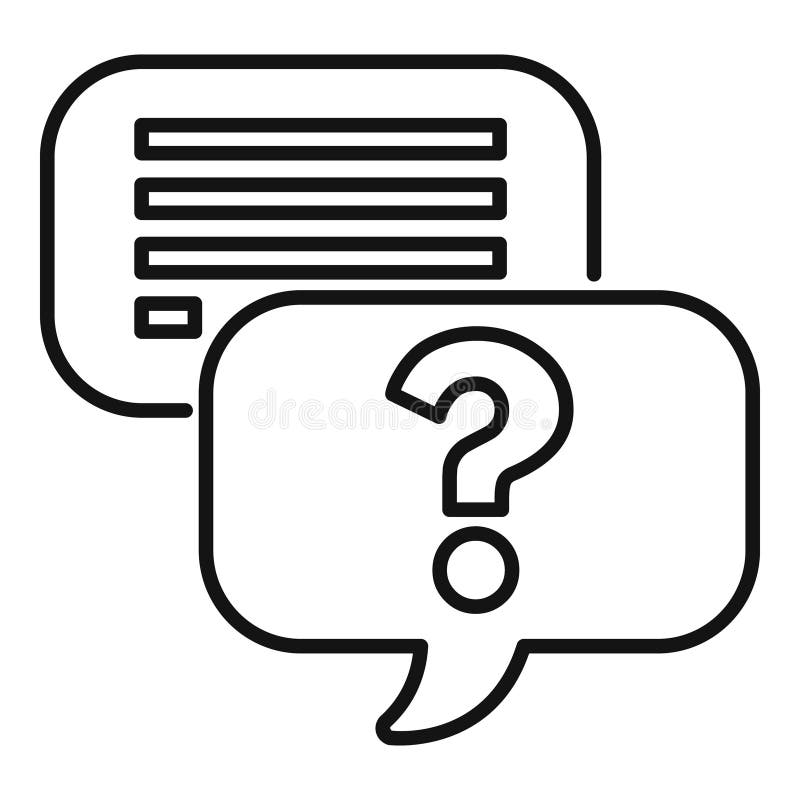 Customer Support Chat with Question Mark Inside Speech Bubble Asking ...