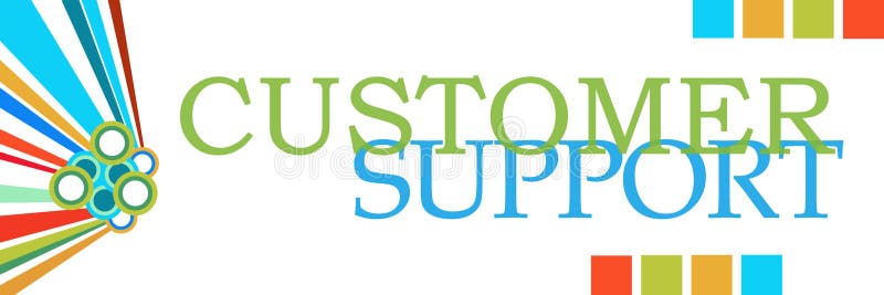 Customer Support Green Blue Squares Horizontal Stock Illustration ...