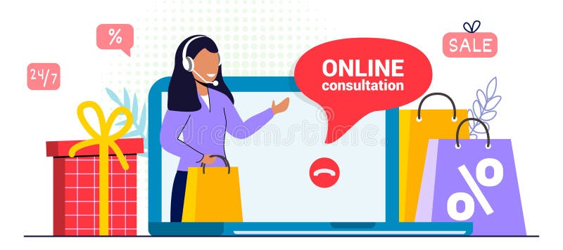 Customer Support Concept Illustration of Professional Operator Support ...