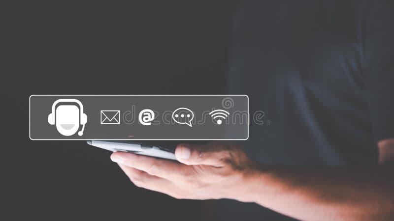 Customer Support Concept, Online Communication and Service, Business ...