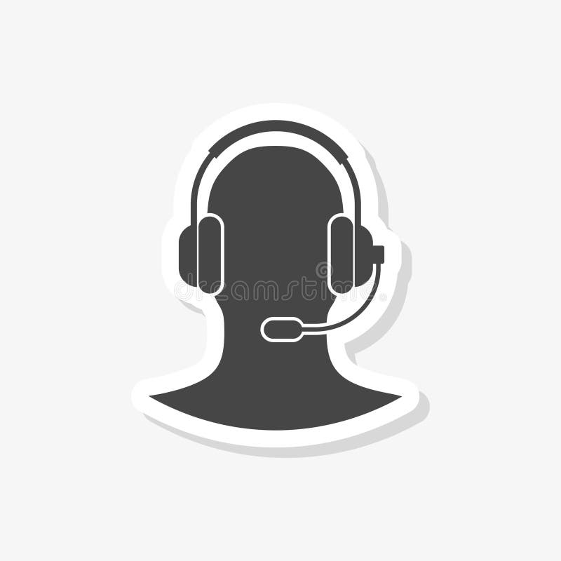 Customer Support, Customer Service Sticker Stock Vector - Illustration ...