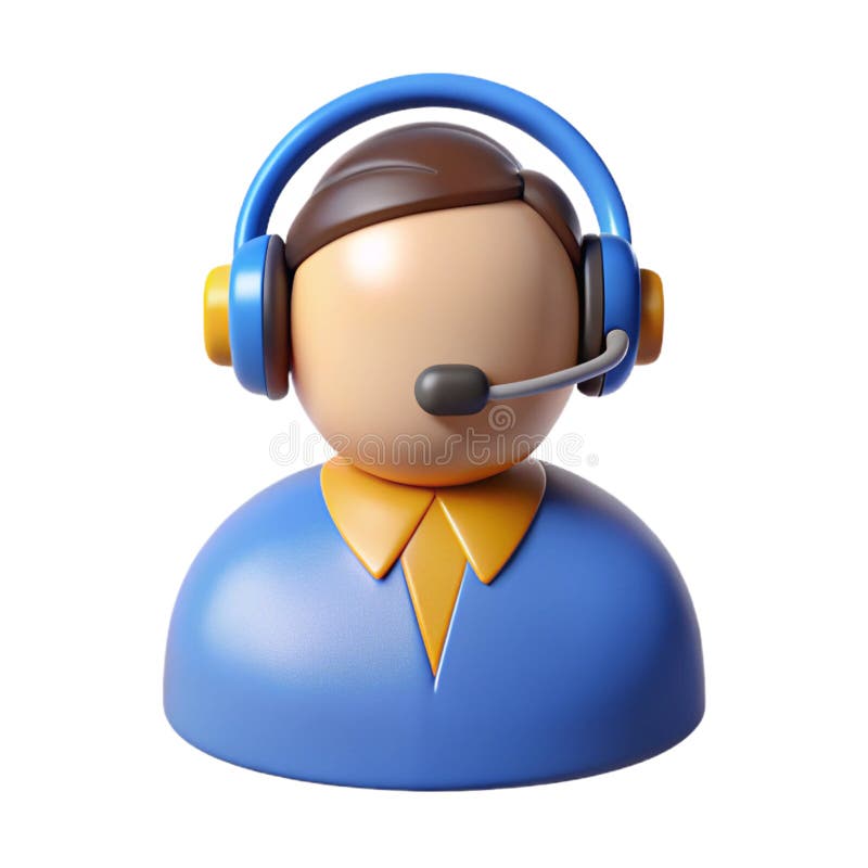 Customer Support 3D Icon stock illustration. Illustration of interface ...